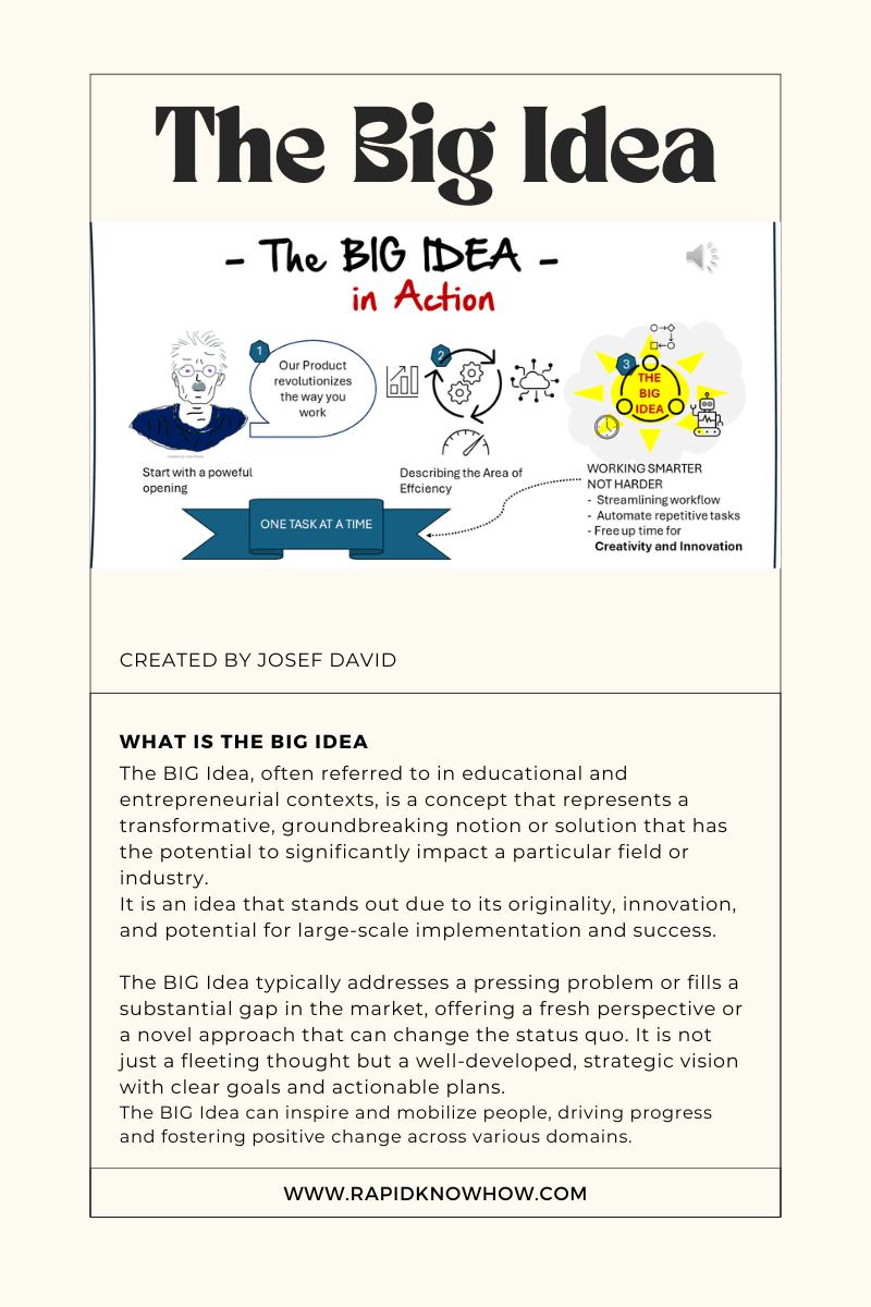 The BIG IDEA moves your audience - RapidKnowHow